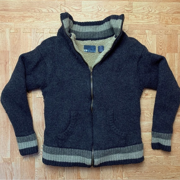 Hobie | Jackets & Coats | Vintage Hobie Lambswool Sweater Sherpa Jacket ...